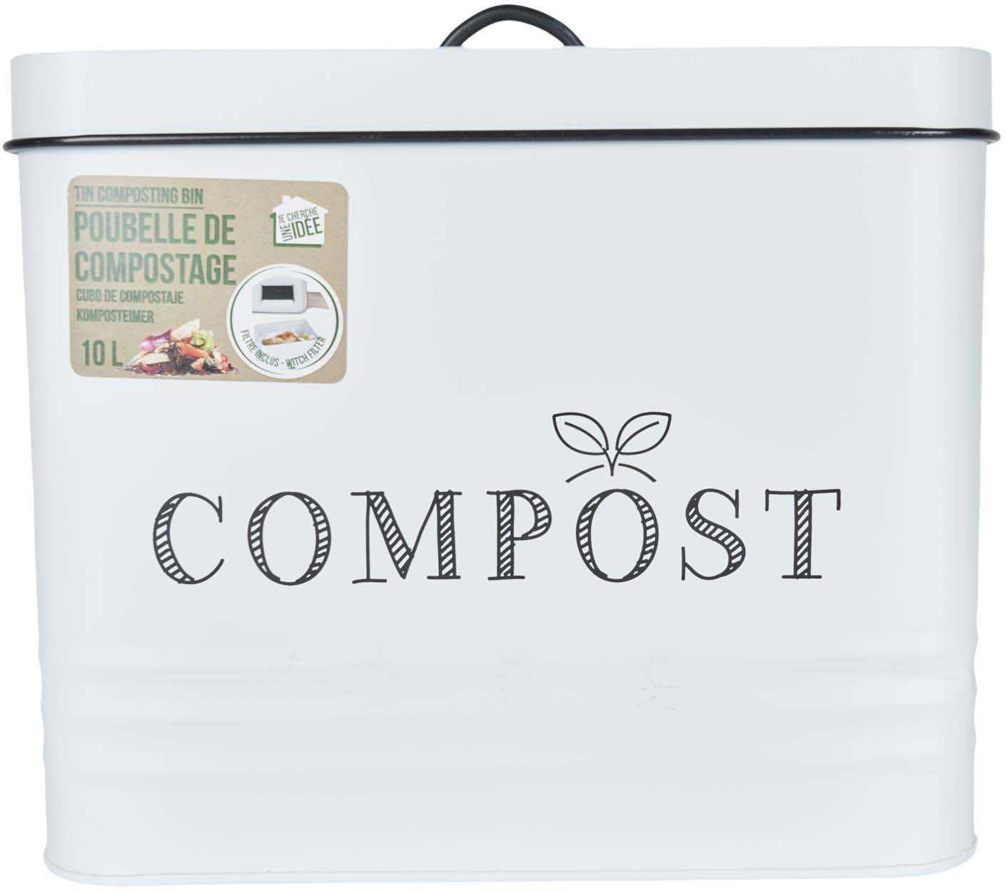 Poubelle de cuisine à compost vintage (10 litres )