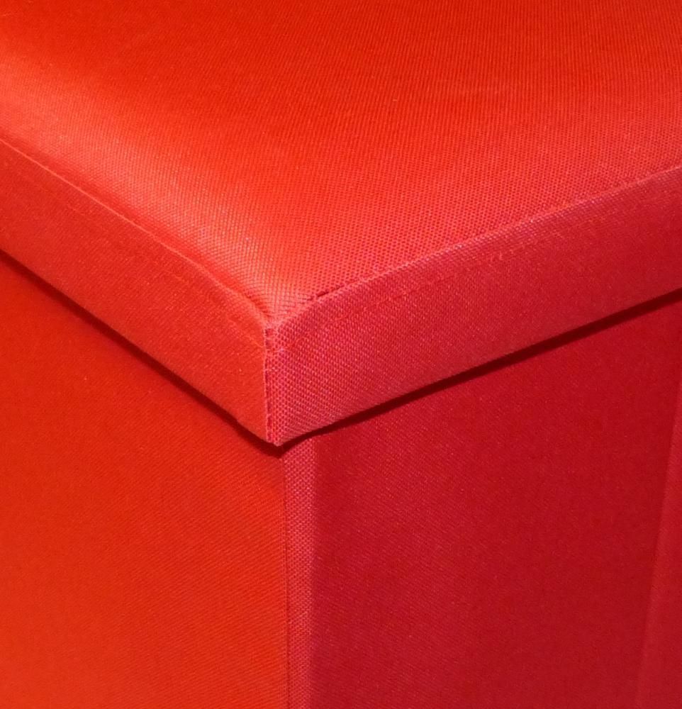 Pouf pliable oxford (rouge)