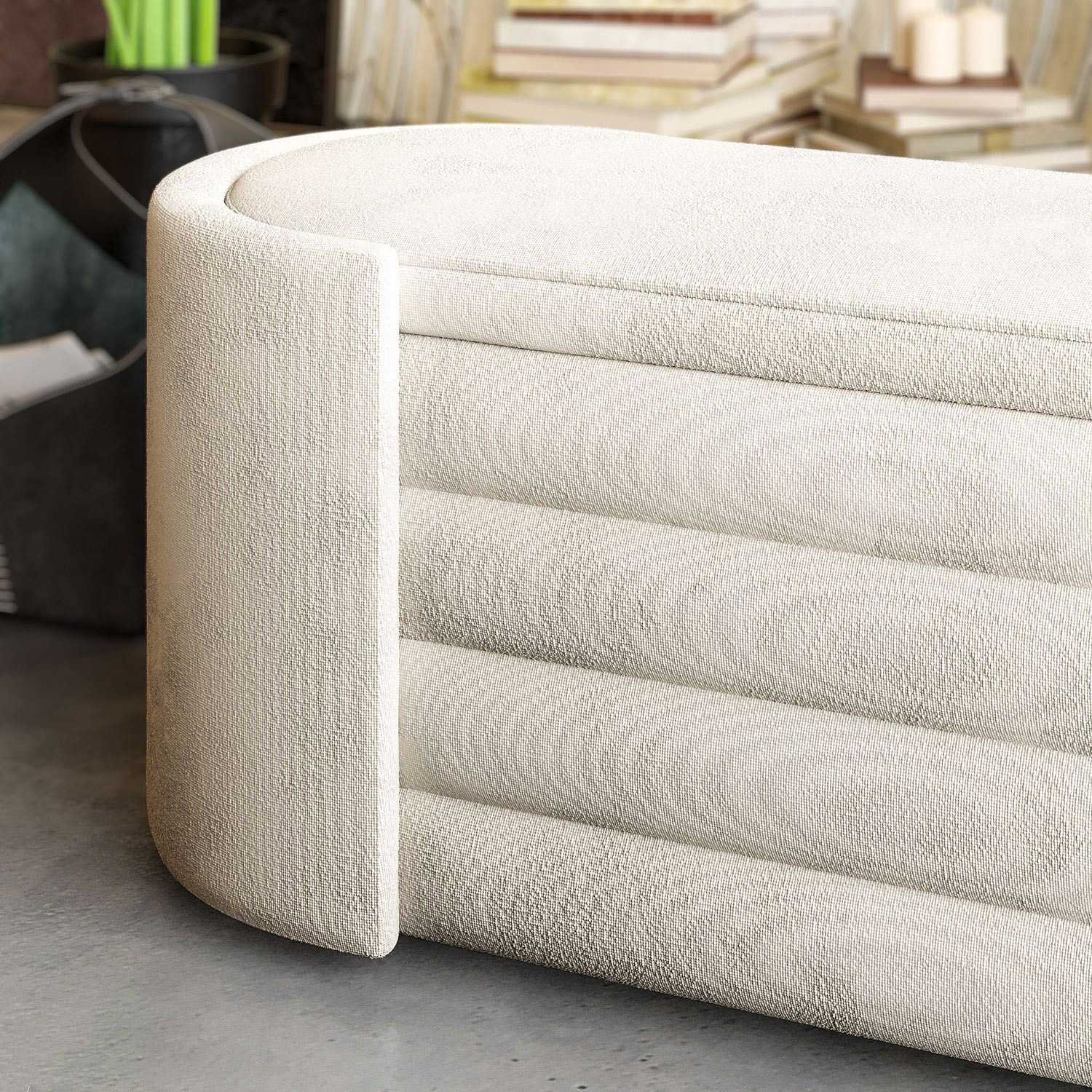 Pouf coffre de rangement rosa boxed