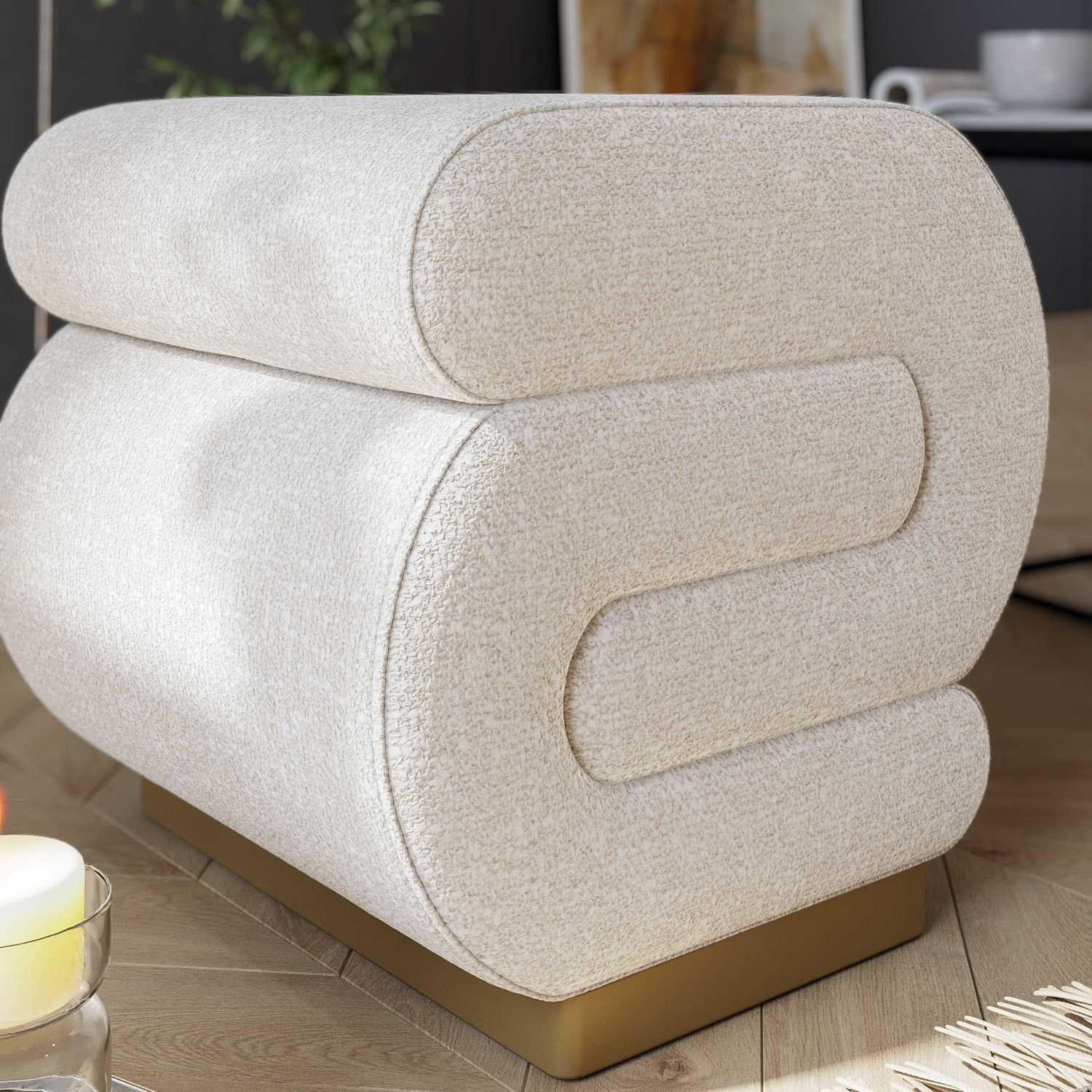 Pouf en polyester sally