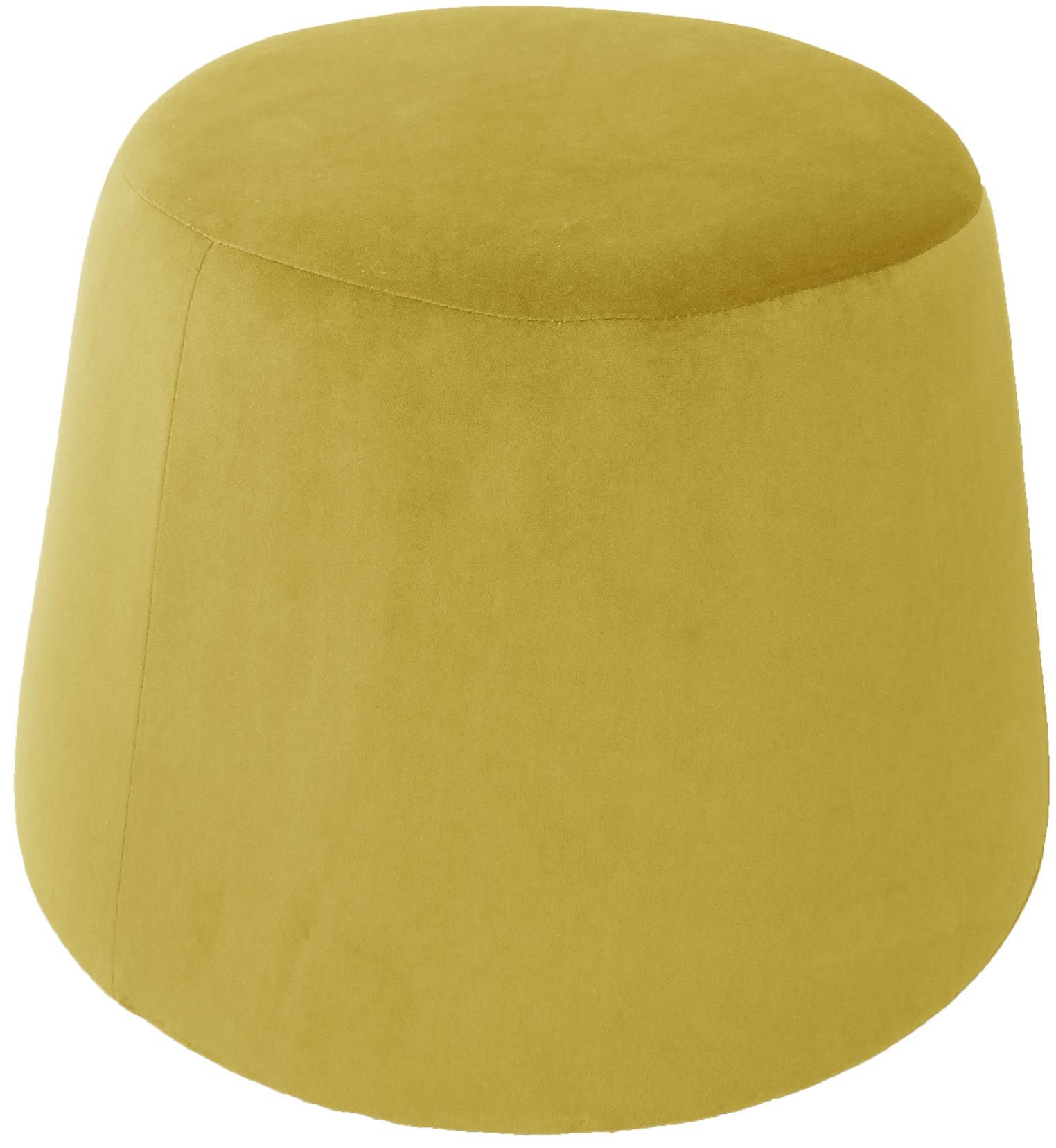 Pouf en velours dome (jaune)