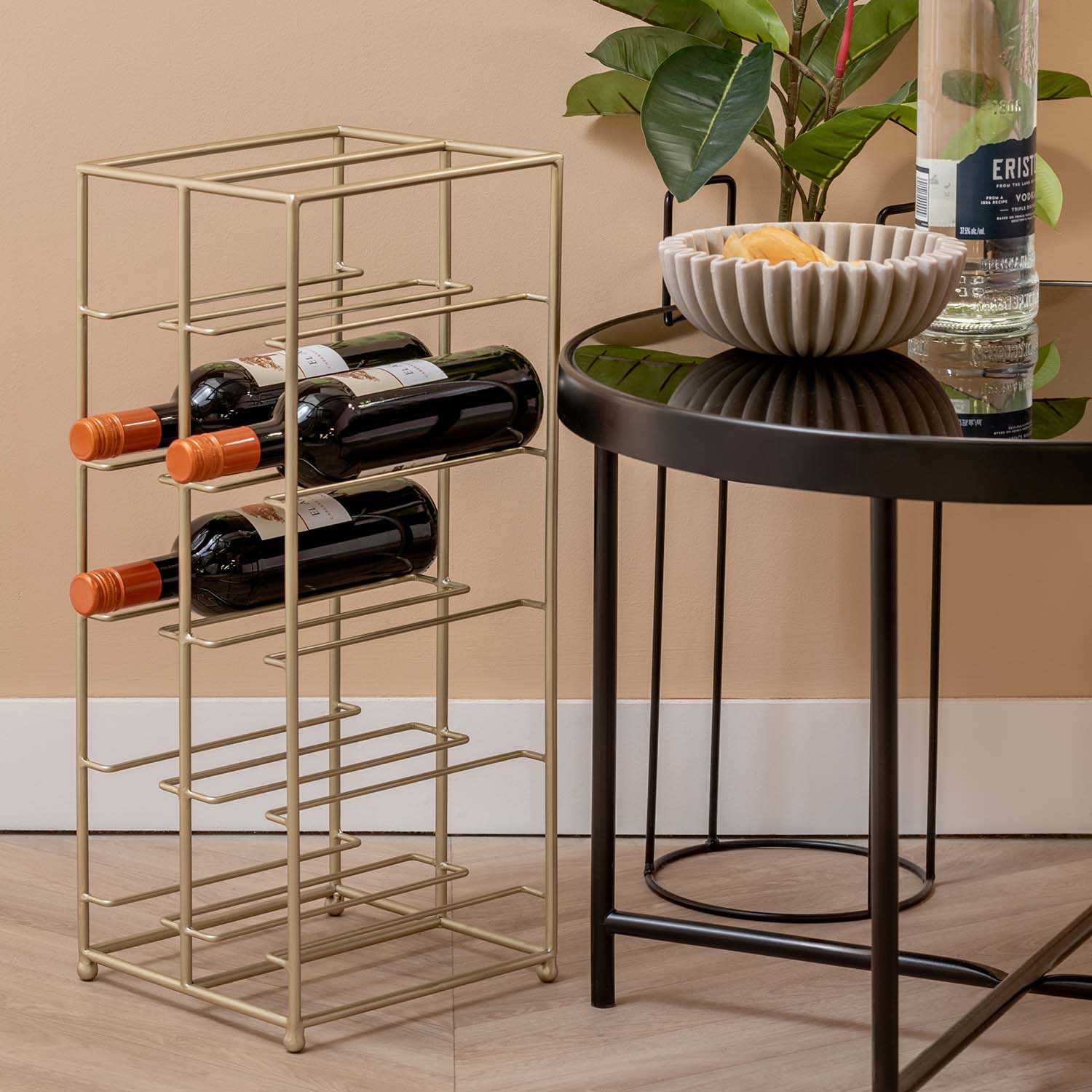 Range bouteilles à poser dual floor (doré)