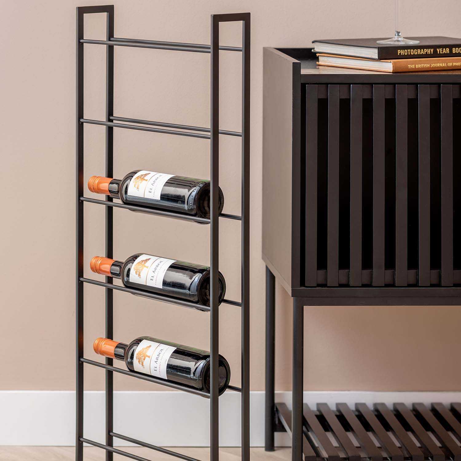 Range bouteilles à poser single floor (noir)