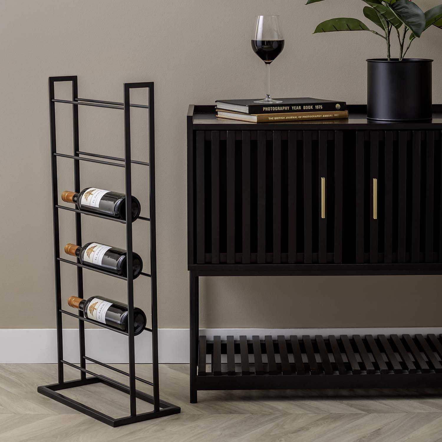 Range bouteilles à poser single floor (noir)