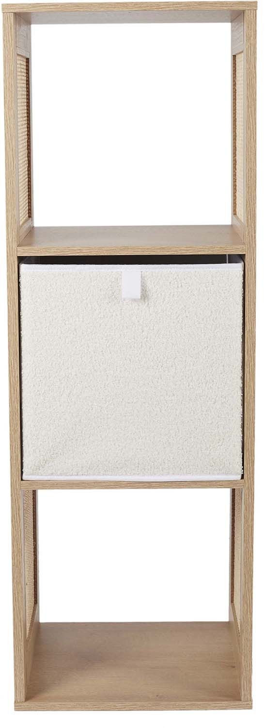 Rangement modulable cannage et bois bali (3 cases)