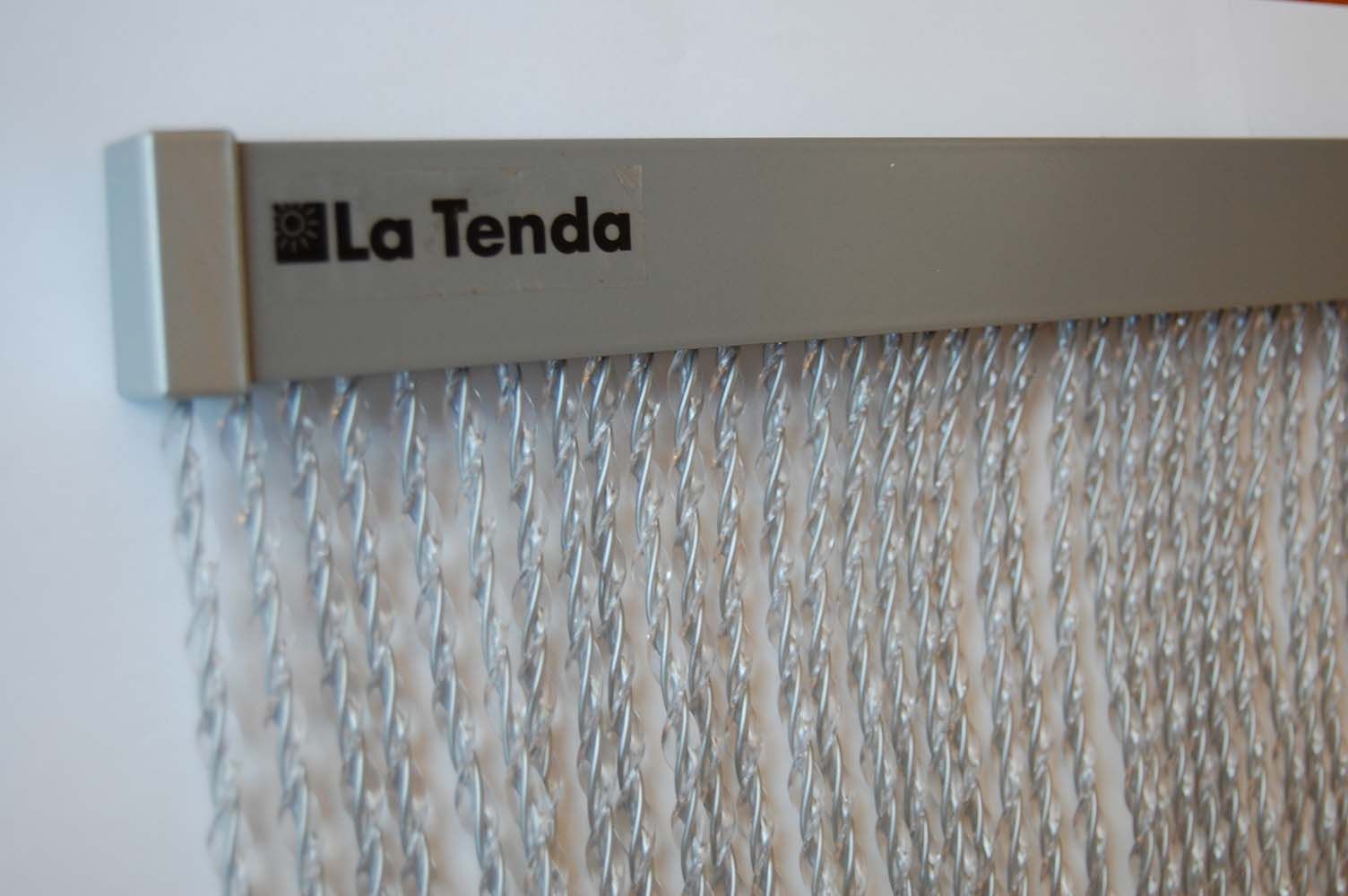 Rideau de porte en pvc noir et transparent stresa (90x210 cm)