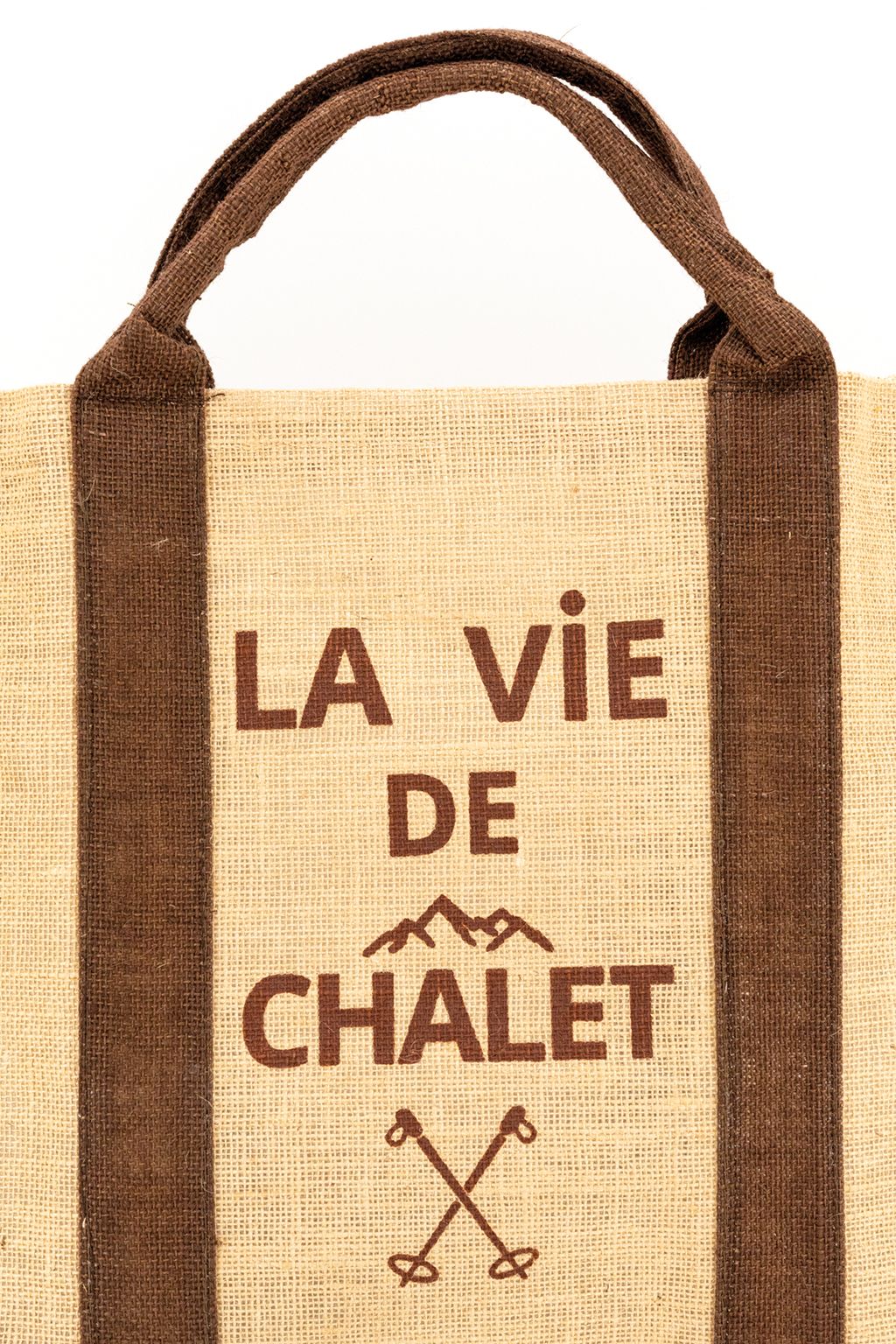 Sac à bûches en jute (la vie de chalet)