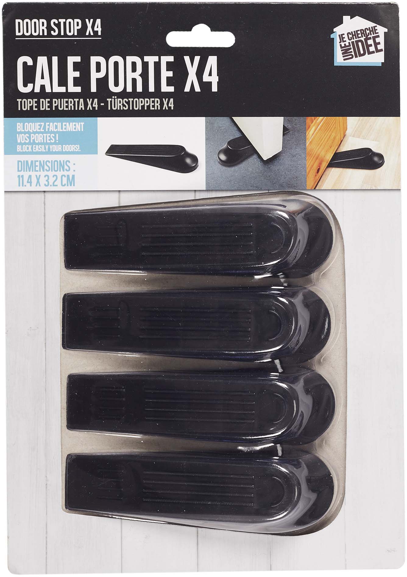 Set de 4 cale-portes en plastique