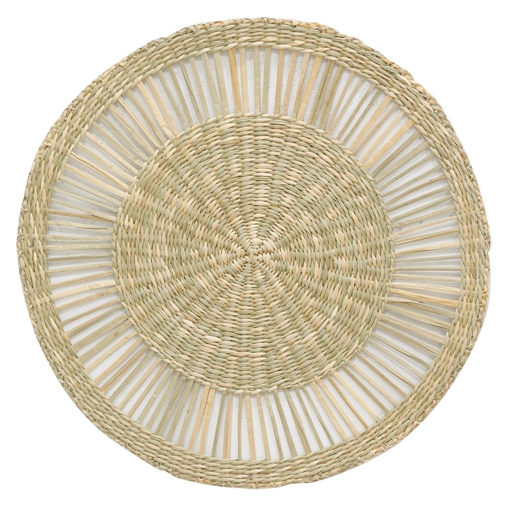 Sets de table en jonc de mer naturel ajouré