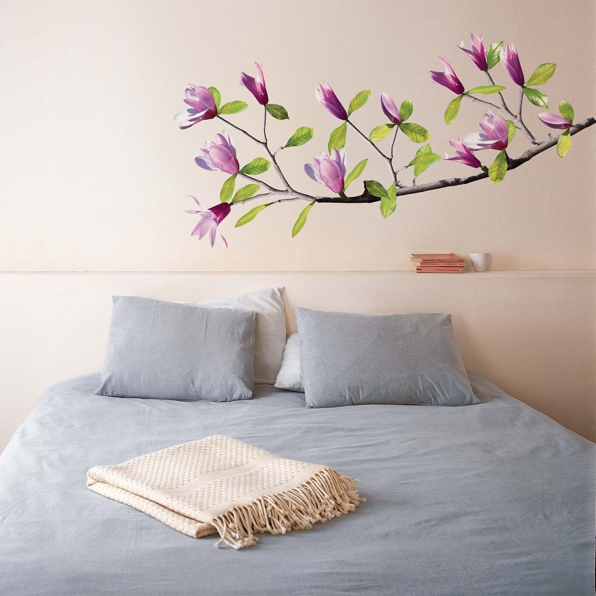 Sticker mural fleurs magnolias