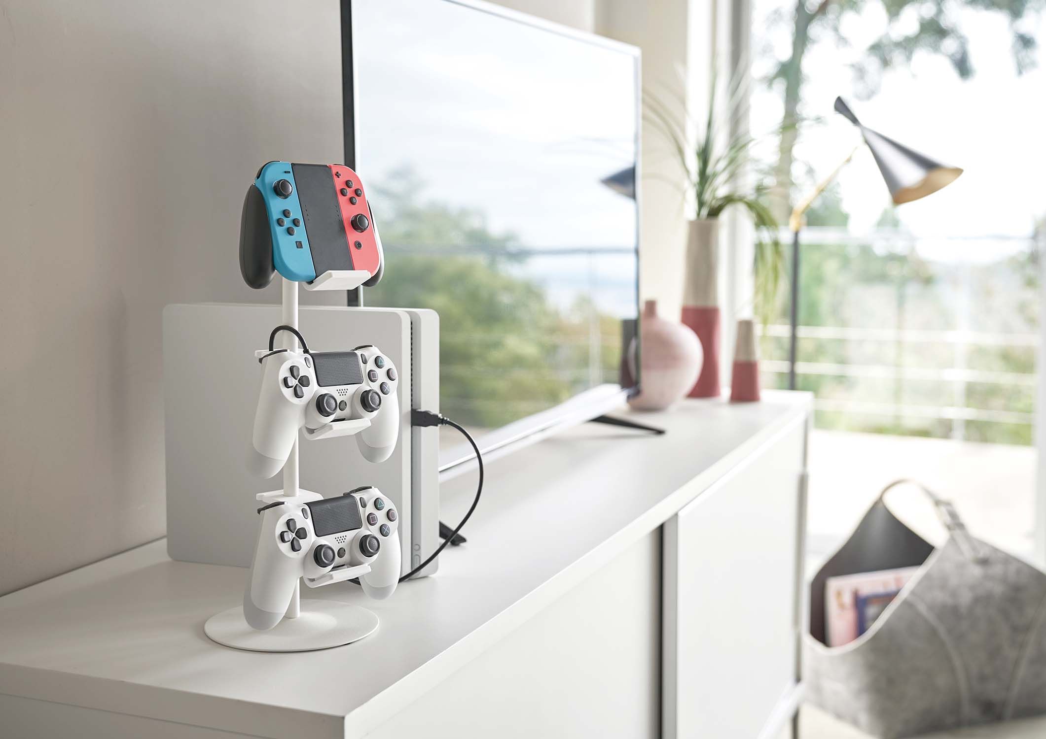 Support accessoires jeux vidéos smart game (blanc)