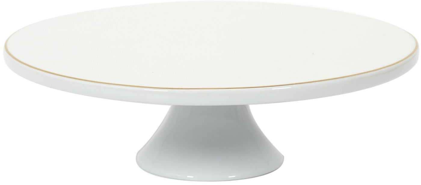 Support à gateau en porcelaine liseré doré