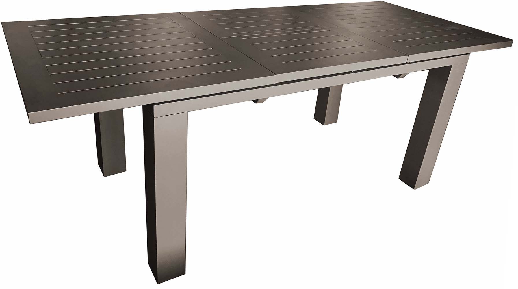 Table en aluminium avec allonge elisa 200 cm (café)
