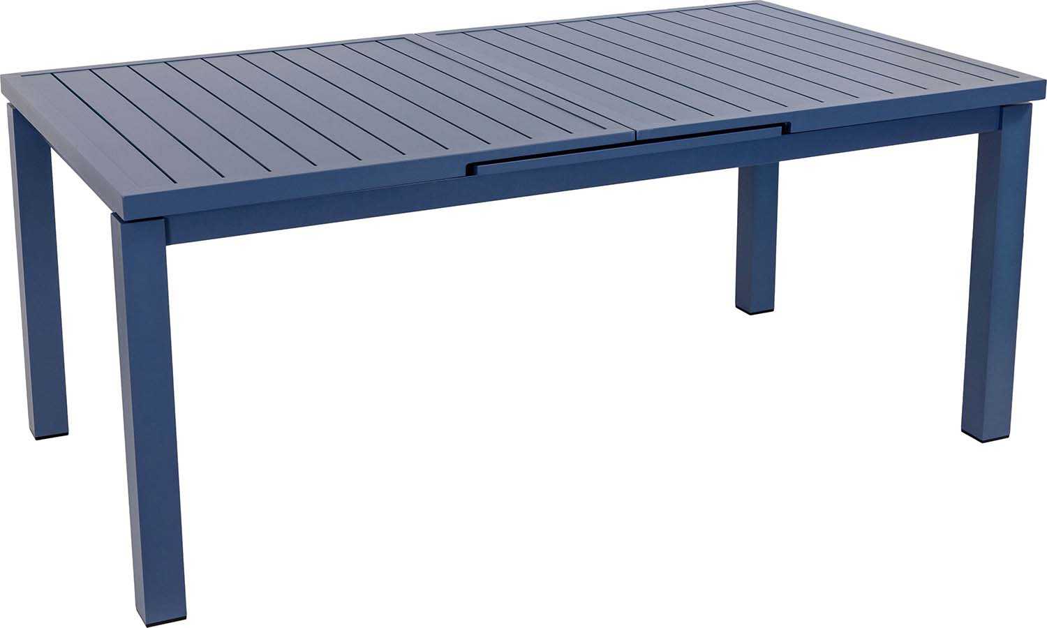 Table en aluminium extensible 8 à 10 personnes santorin (gris bleuté)