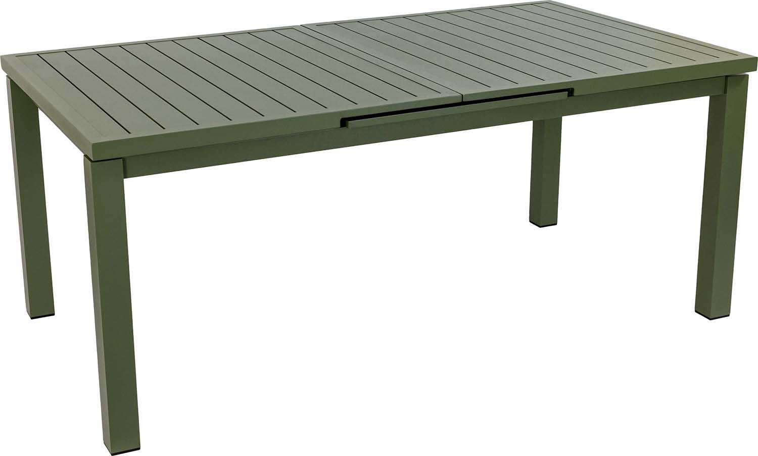 Table en aluminium extensible 8 à 10 personnes santorin (kaki)