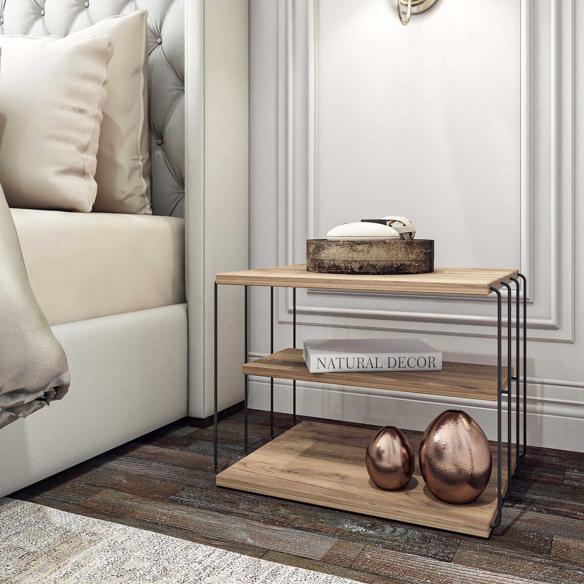 Table d'appoint avec étagère lifon