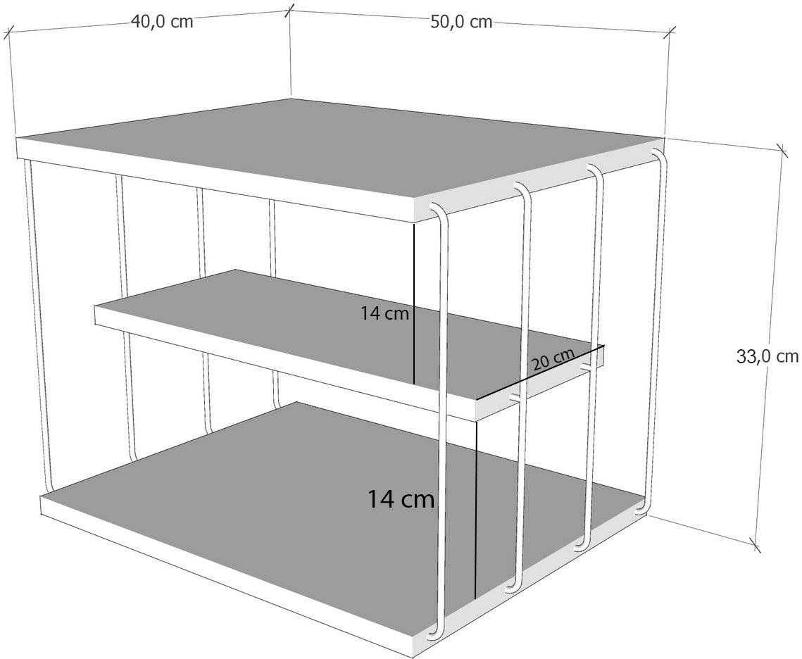 Table d'appoint avec étagère lifon