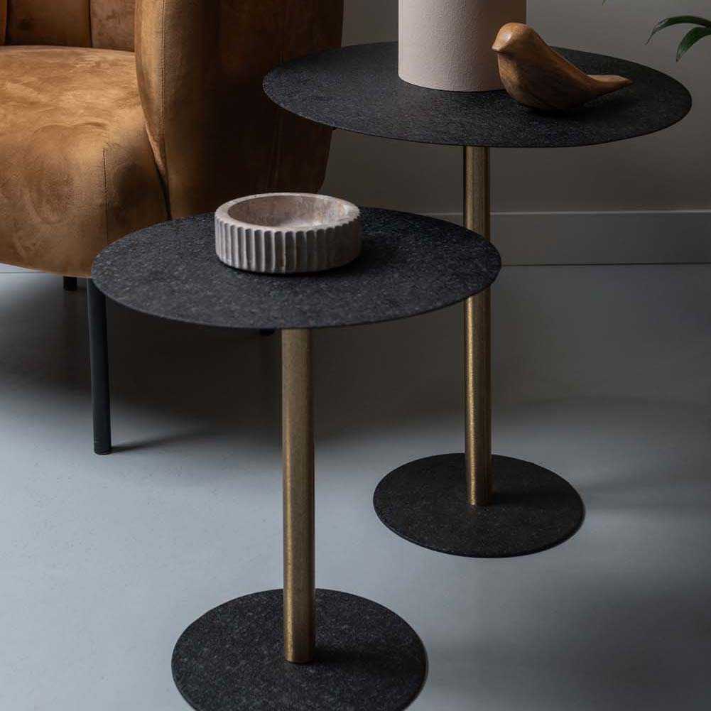 Table d'appoint en métal dex 40 cm (noir)