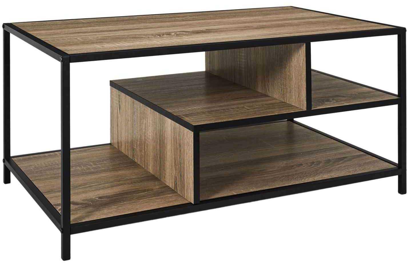 Table basse en bois et métal edison