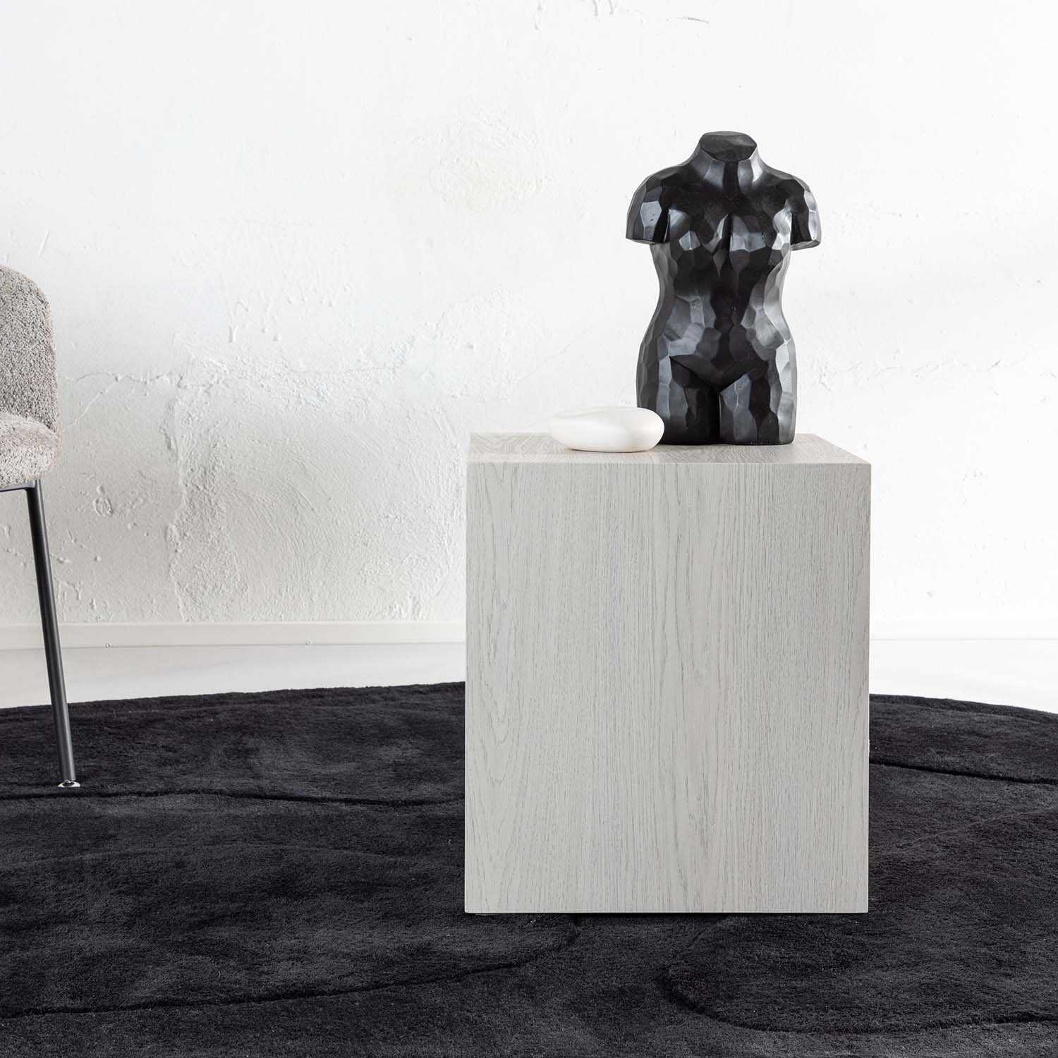 Table basse carré york (bois blanchi)