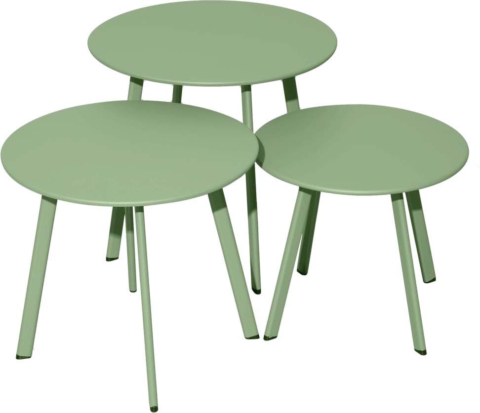 Table basse de jardin en acier massai 40 cm (vert light)