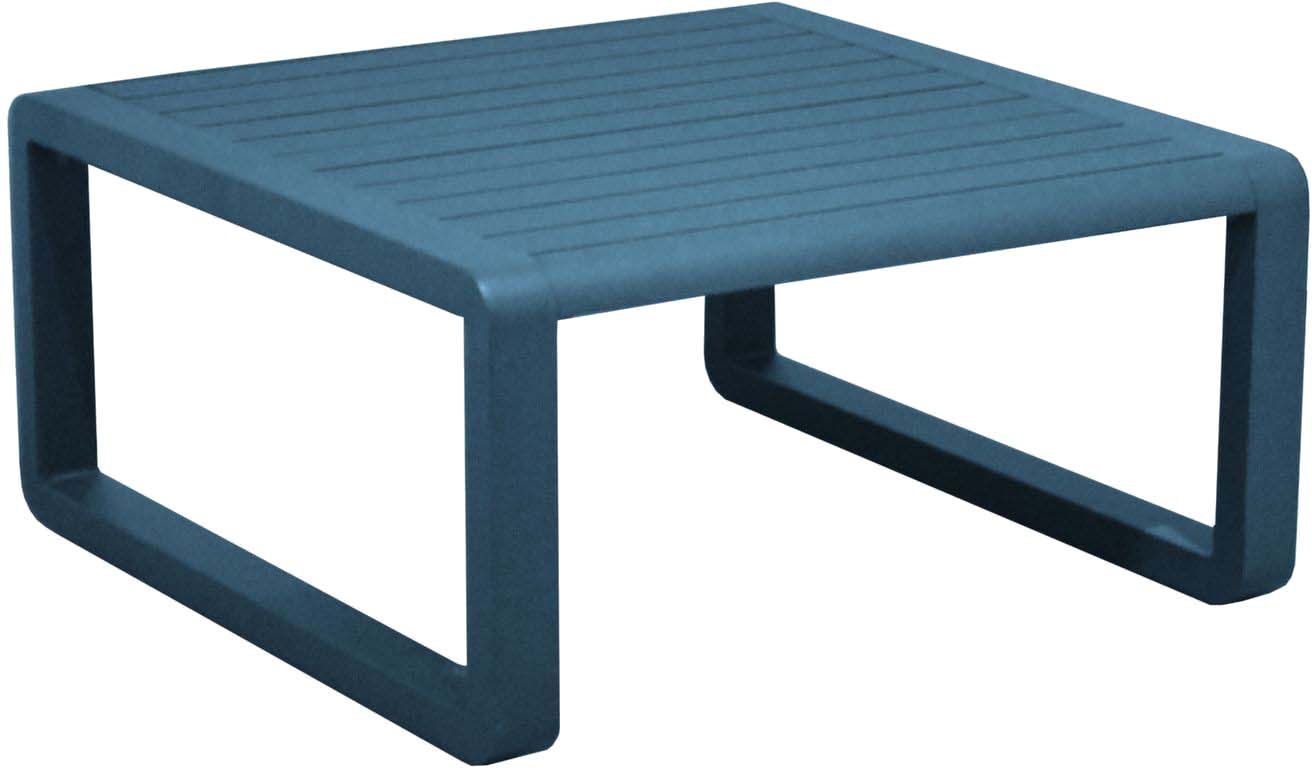 Table basse de jardin en aluminium 80x80 cm tonio (bleu)