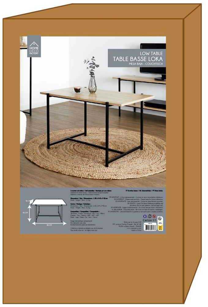 Table Basse En Mdf Et Métal Loka