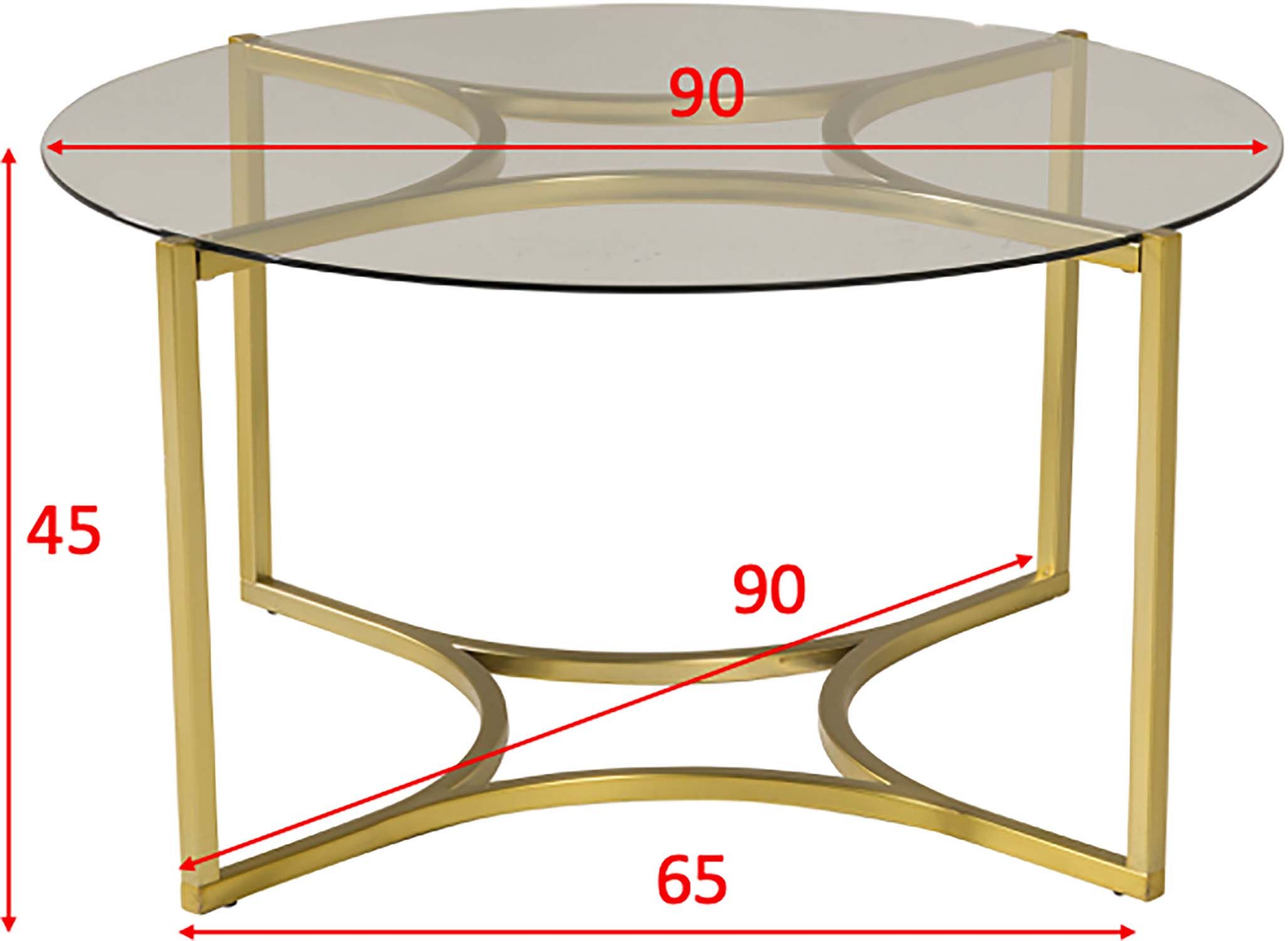 Table basse ronde en verre kivik