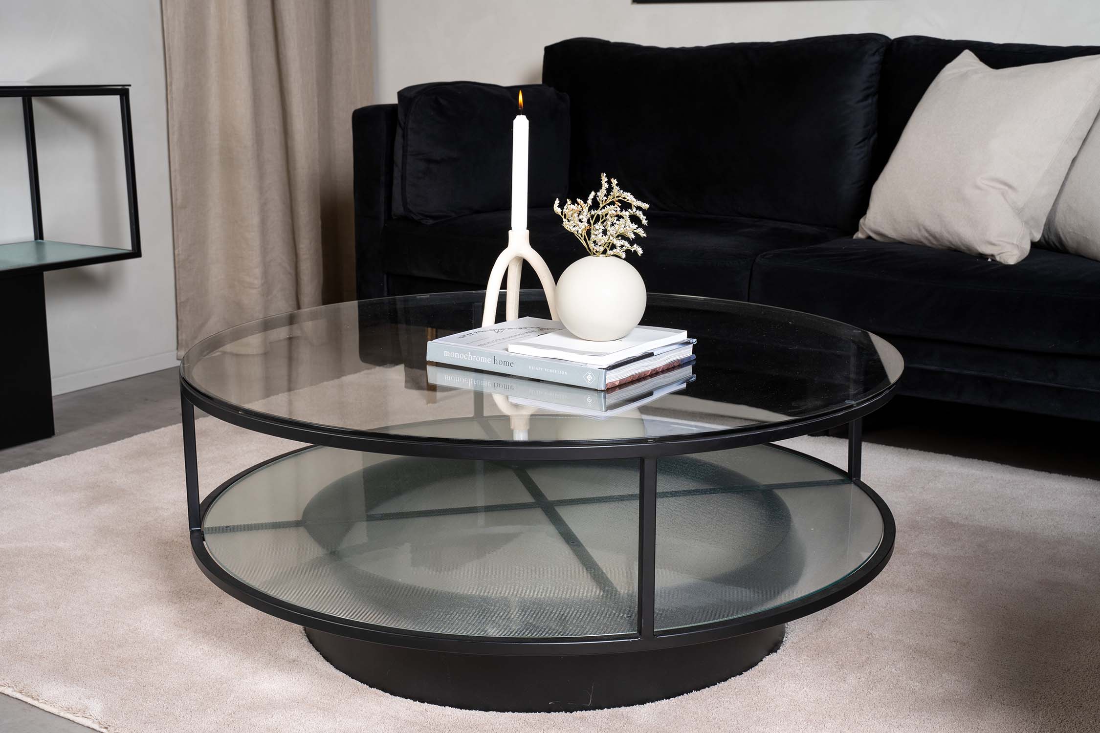 Table basse en verre ronde falsterbo