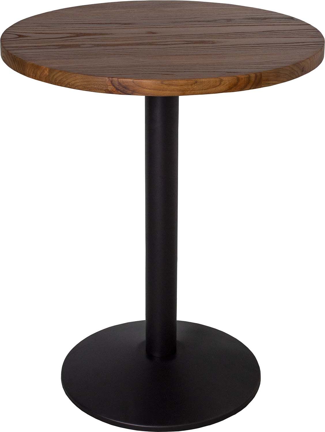 Table bistrot ronde plateau en bois d'orme 60 x 75 cm