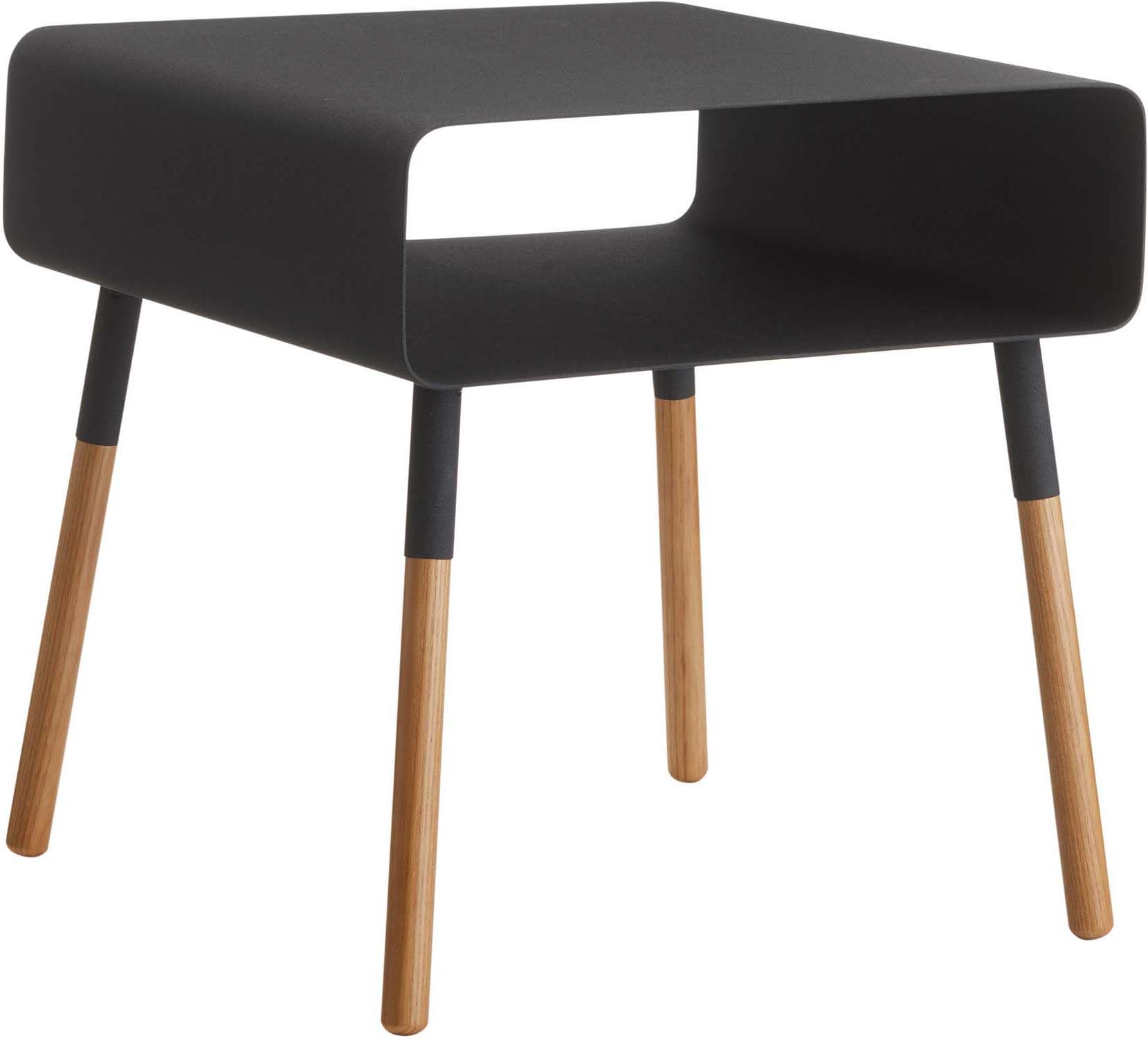 Table de chevet moderne en métal et bois