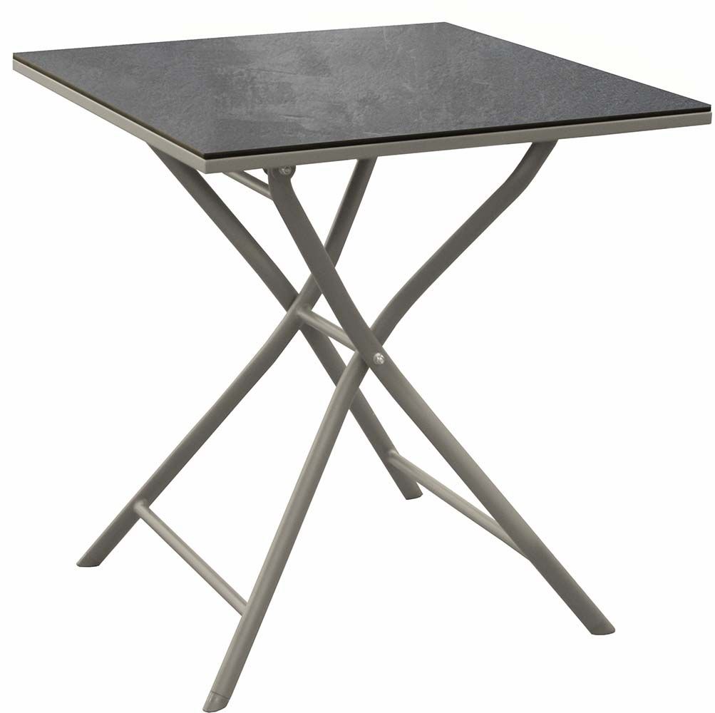 Table pliante en aluminium azuro 70 cm (taupe)