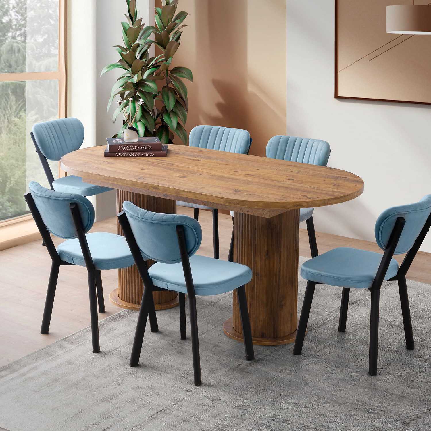 Table de repas extensible gusto (noyer)