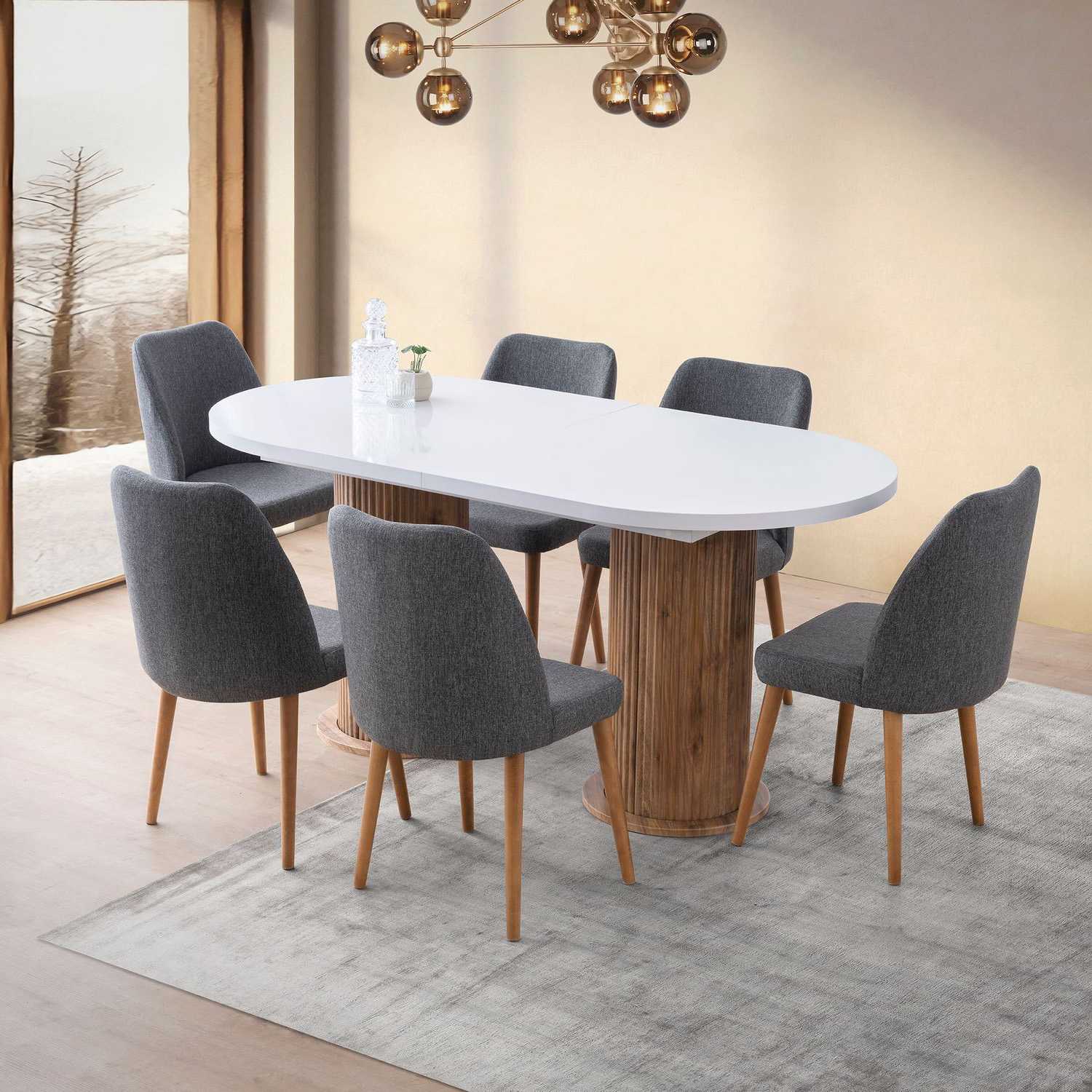 Table de repas extensible gusto (blanc)