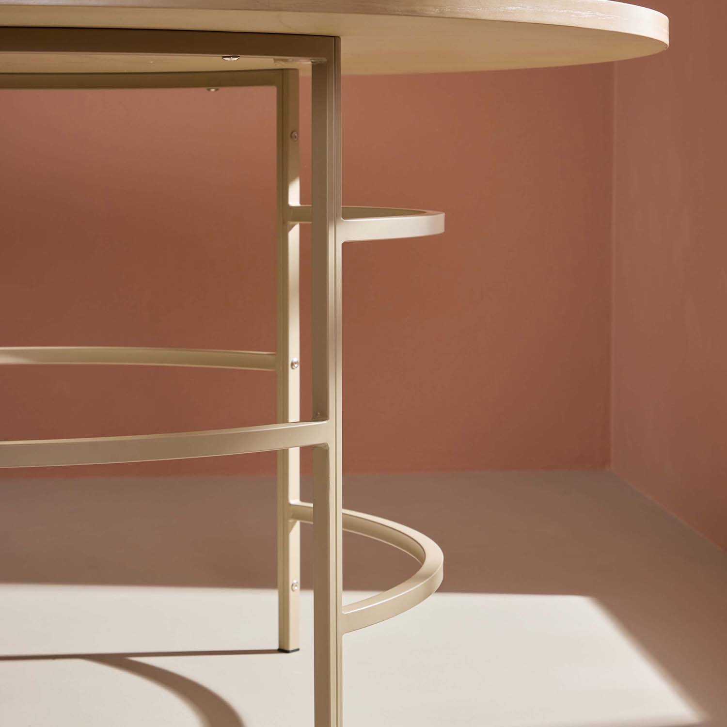 Table de repas ronde ø140 cm copenhagen (beige)