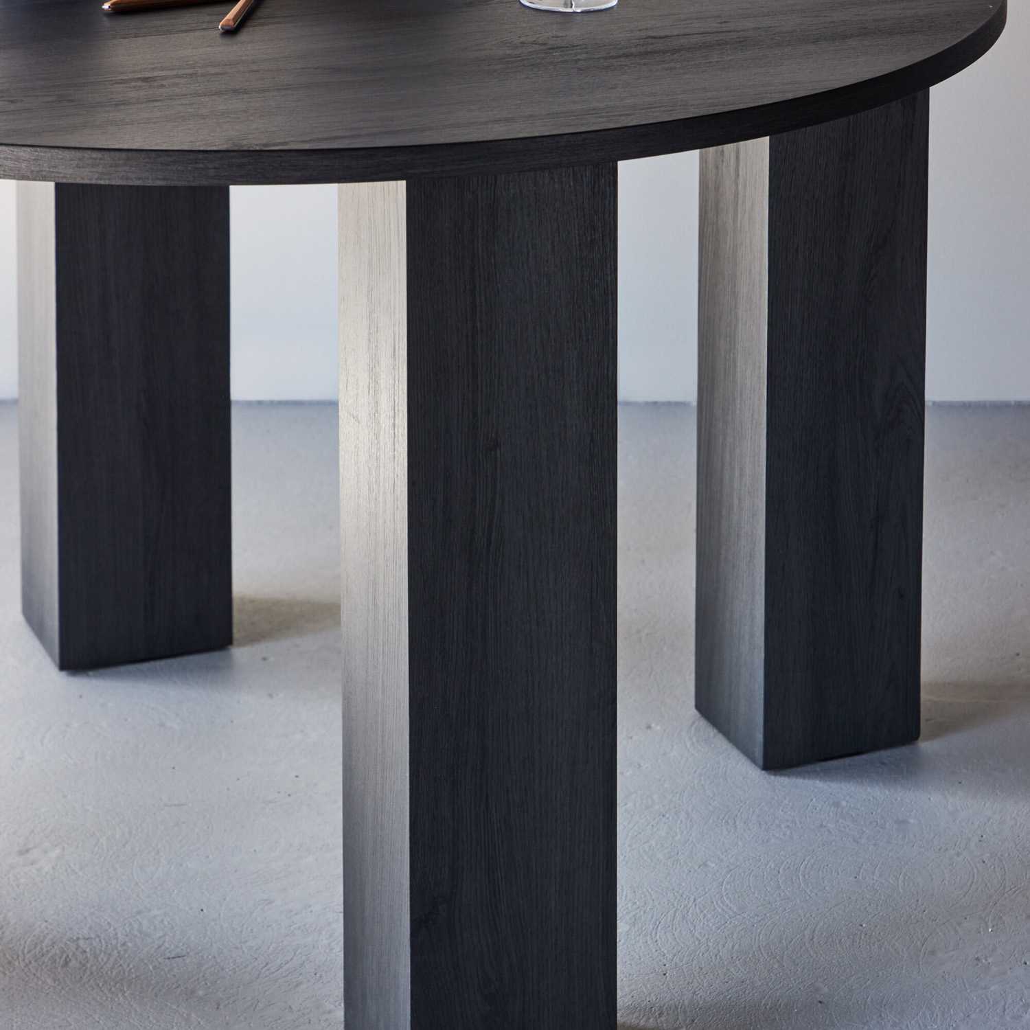 Table de repas ronde en mdf juno 120 x 75 cm