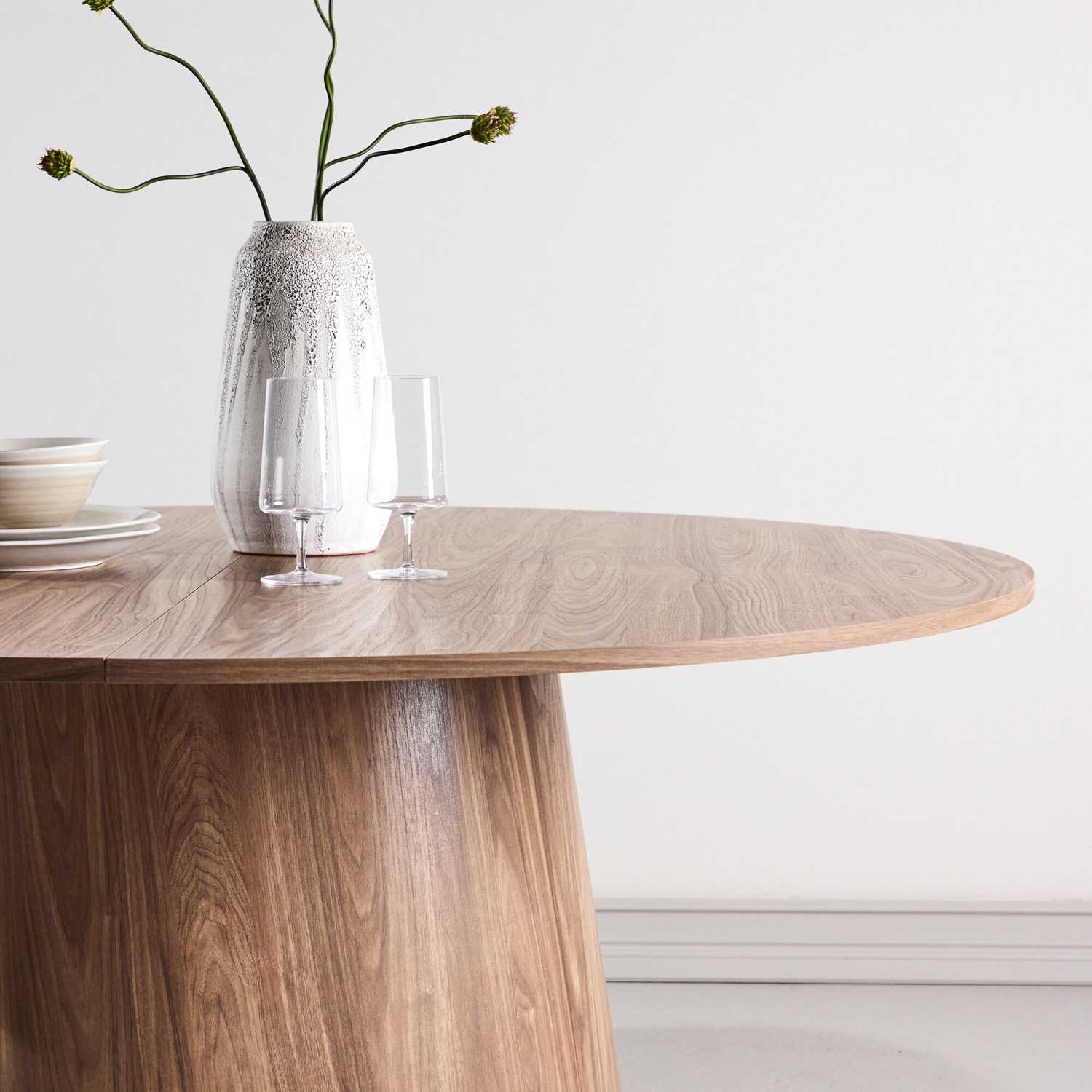 Table repas ronde en mdf lanzo 150 x 75 cm