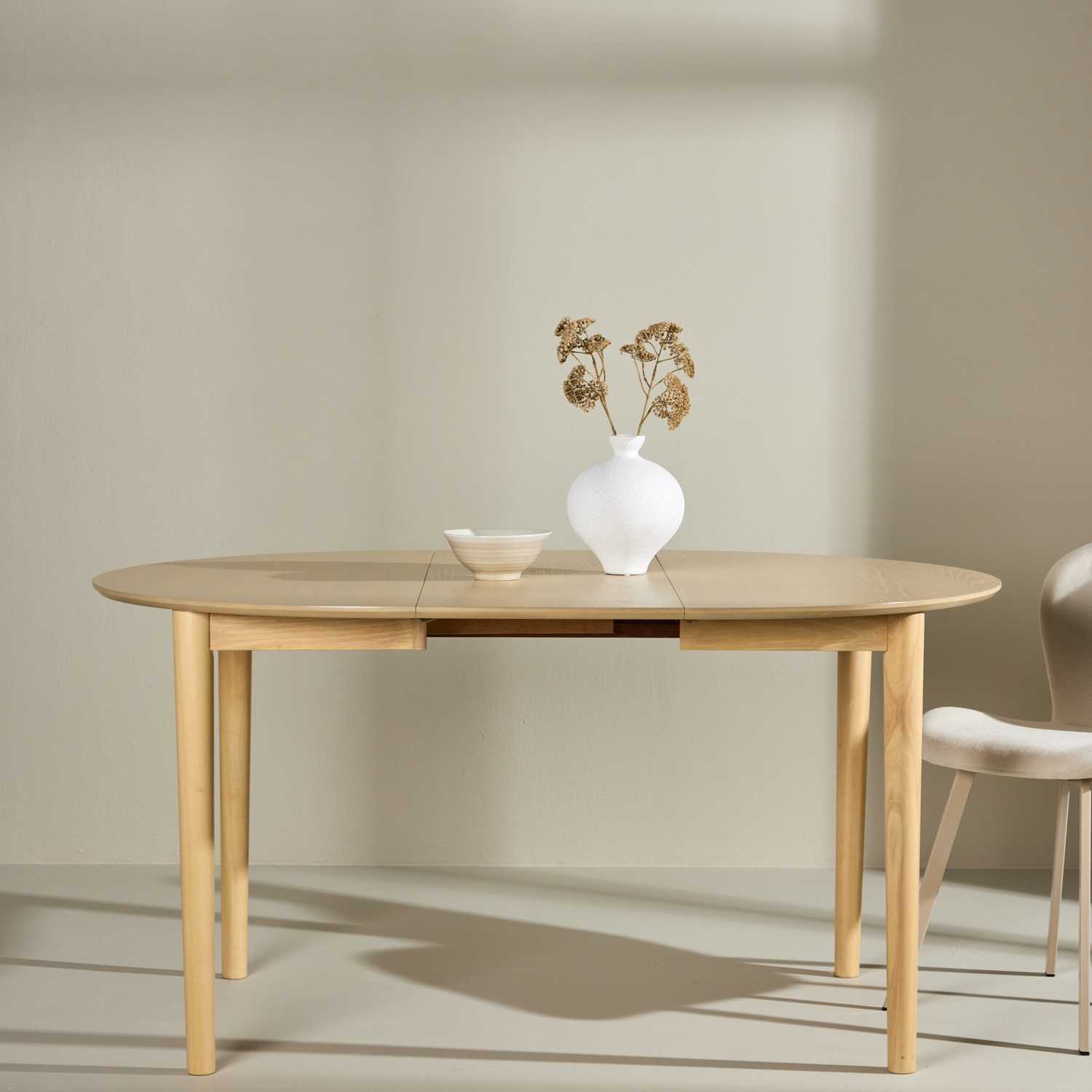 Table de repas ronde ø110 cm extensible gilda