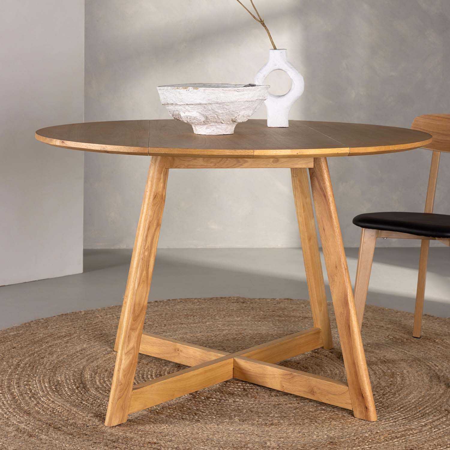 Table repas ronde à volets 120 cm yadikon