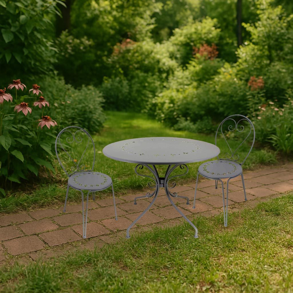 Table ronde en fer 70 cm belle époque