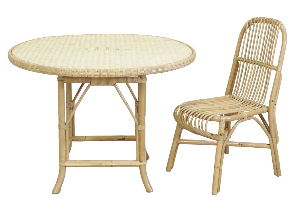 Table ronde en rotin naturel (ø 120)