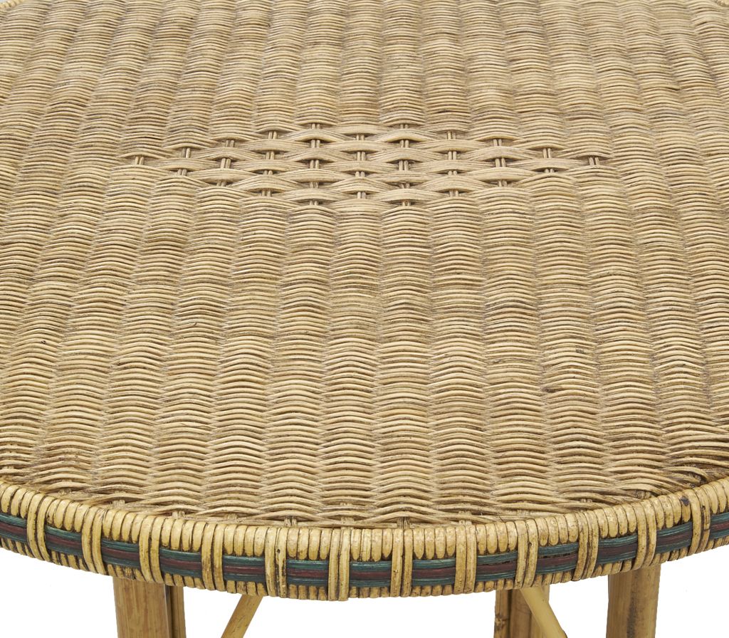 Table ronde en rotin patiné et coloré surabaya (ø 120 )