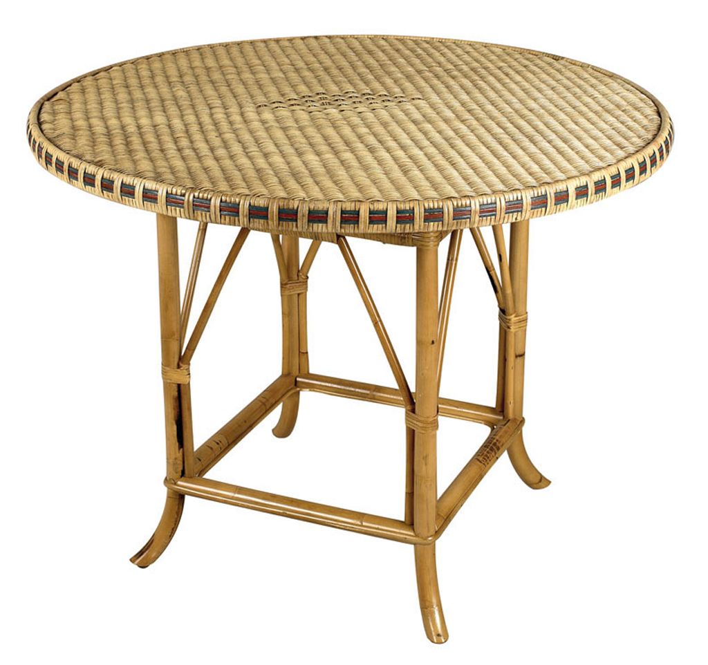 Table ronde en rotin patiné et coloré surabaya (ø 120 )