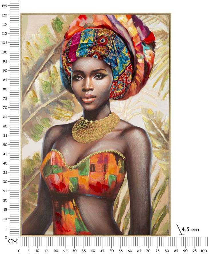 Tableau décoratif en toile deva 82 x 4.5 x 122 cm