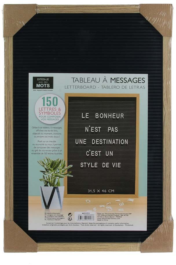Tableau à messages 150 lettres et symboles Tableau à messages 150 lettres et symboles