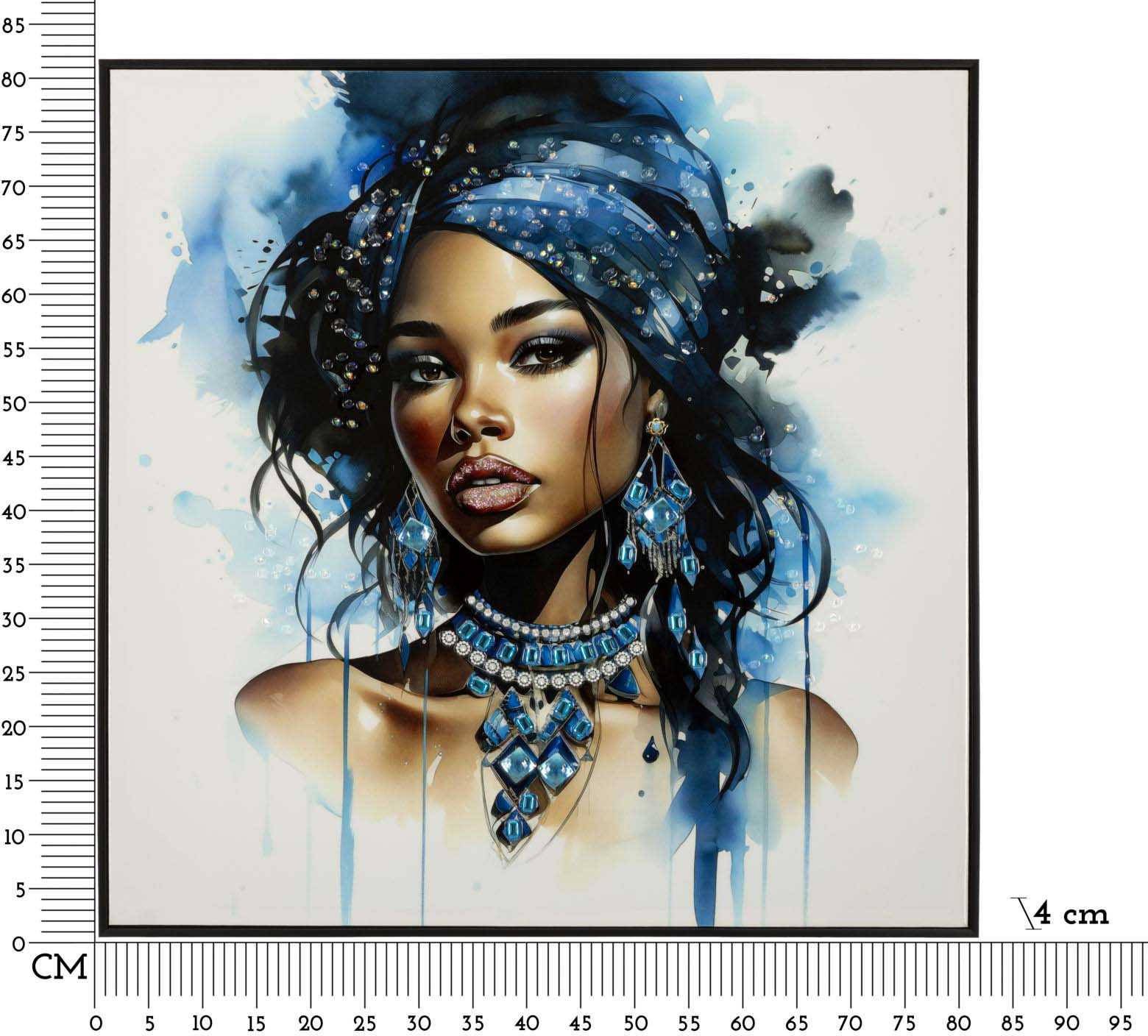 Tableau en toile et métal altea 82 x 4 x 82 cm (modèle 2)