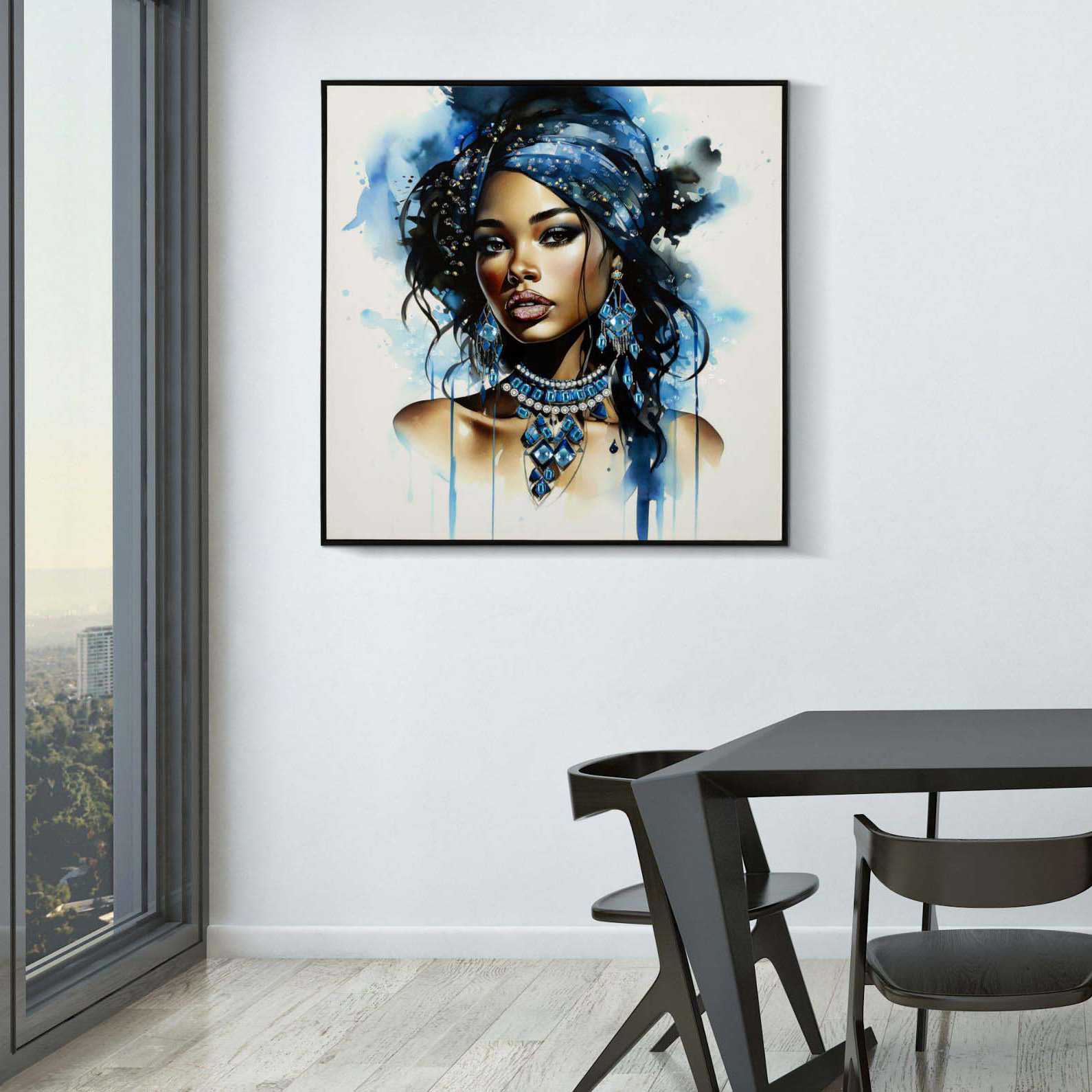 Tableau en toile et métal altea 82 x 4 x 82 cm (modèle 2)