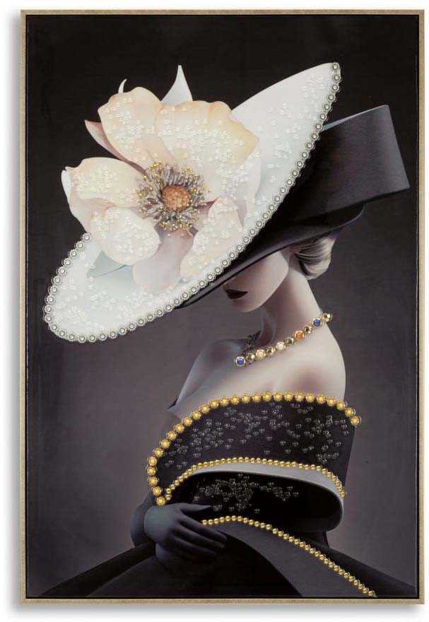 Tableau en toile et métal wien hat 62 x 4 x 92 cm (modèle 2)