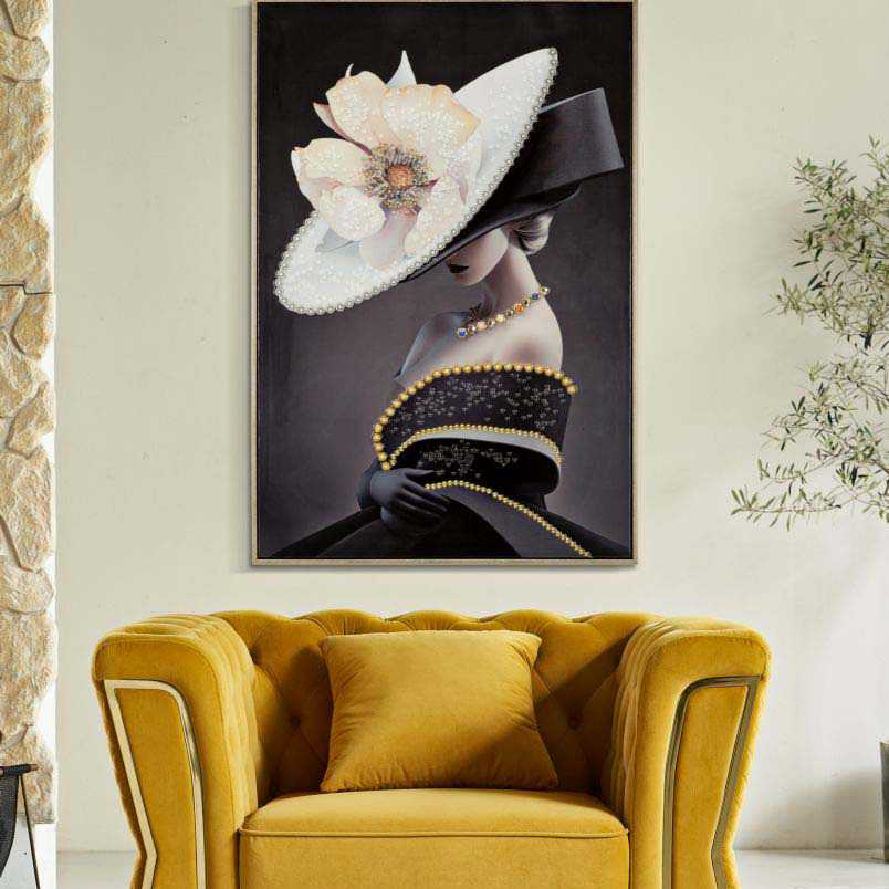 Tableau en toile et métal wien hat 62 x 4 x 92 cm (modèle 2)