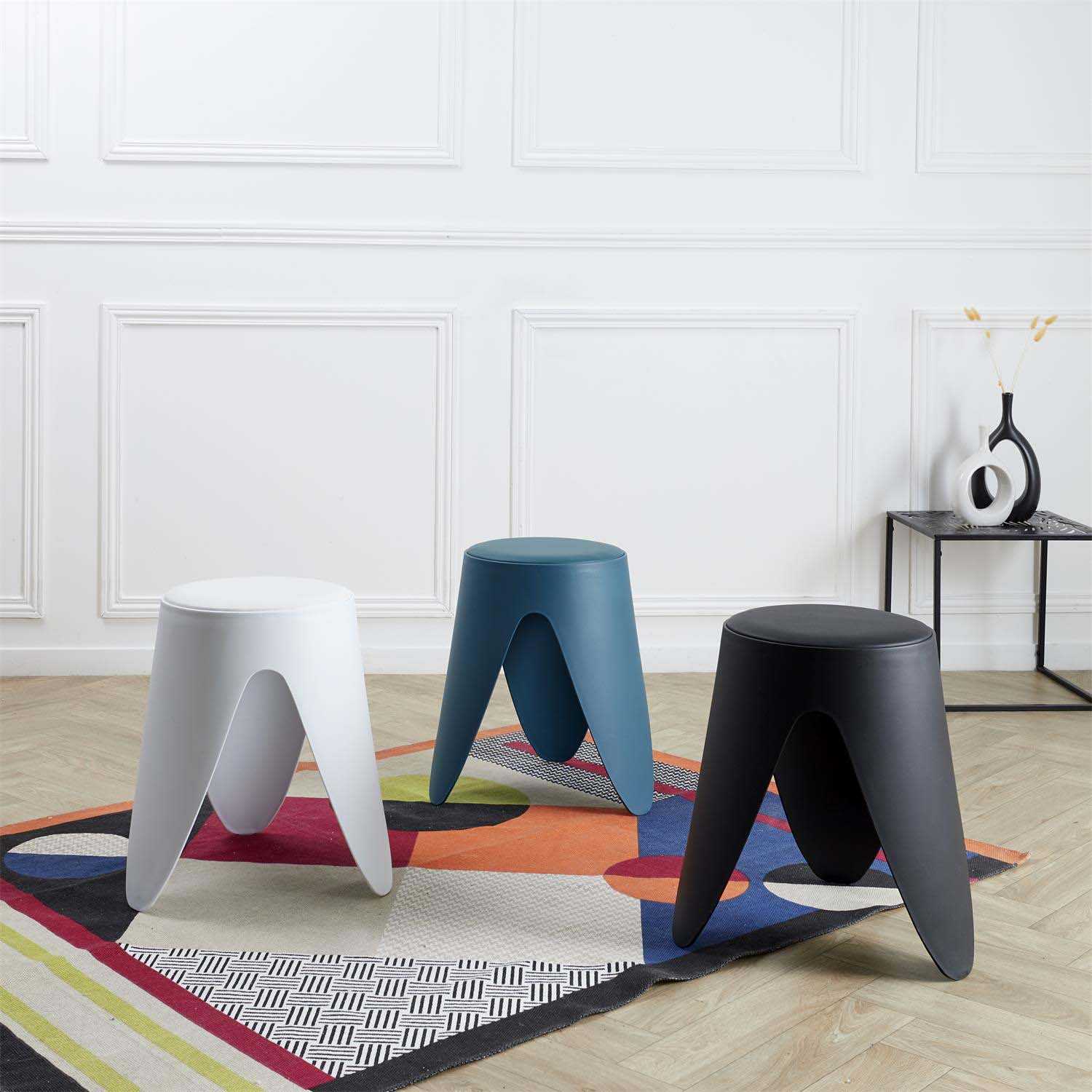 Tabouret empilable eve (blanc)